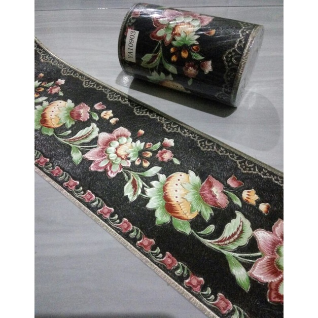 Jual Border list premium YA10903 . Ukuran 10 cm x 5 meter motif bunga ...