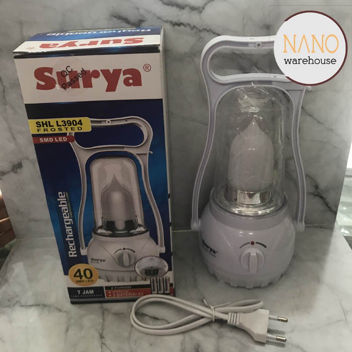 Jual Lampu Cas Emergency Lamp Petromax Rechargeable Surya SHL 3904 ...