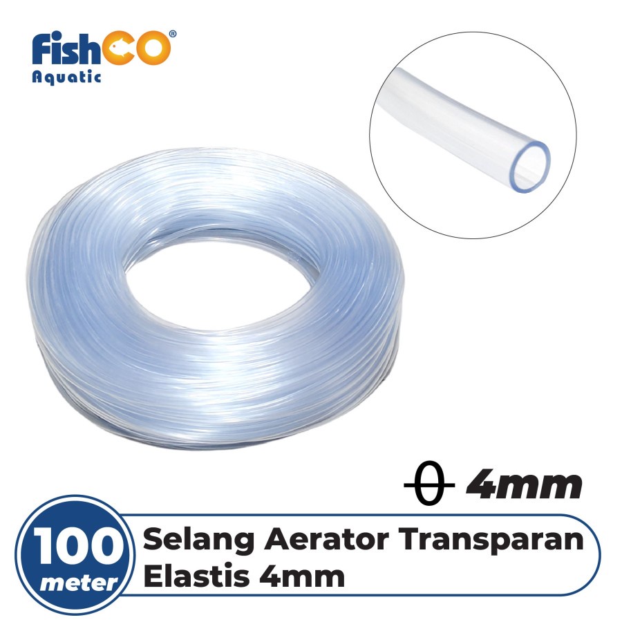 Jual Selang Aquarium Aerator 4mm Transparan Bening Elastis 100m ...