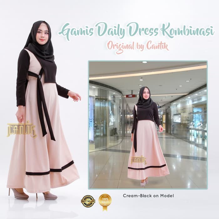 Jual Gamis Daily Dress Kombinasi Original by CANTIK | Shopee Indonesia