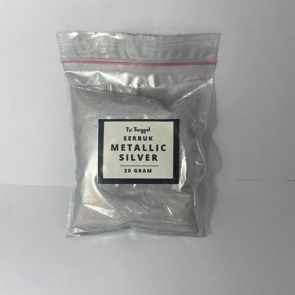 Jual SERBUK METALLIC SILVER 20 GR 20gr Glitter Cosmetic Grade Mica ...