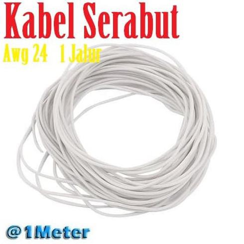 Jual Kabel Eceran AWG-24 x1 Ecer AWG 24 x 1 Serabut Putih AWM 1618 @1 Meter sincer02 Kualitas ...