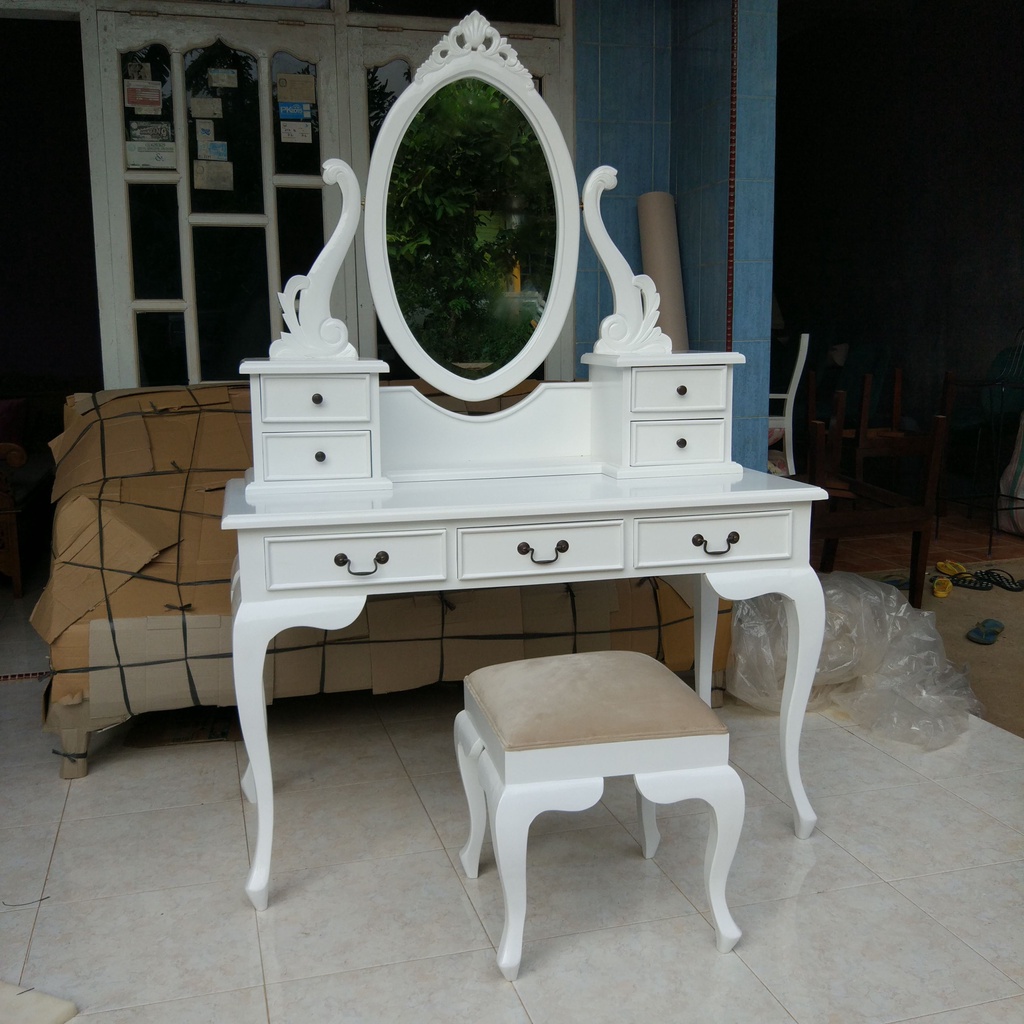 Jual Meja Rias Shabby Minimalis / Meja Rias Putih / Meja Rias Warna ...