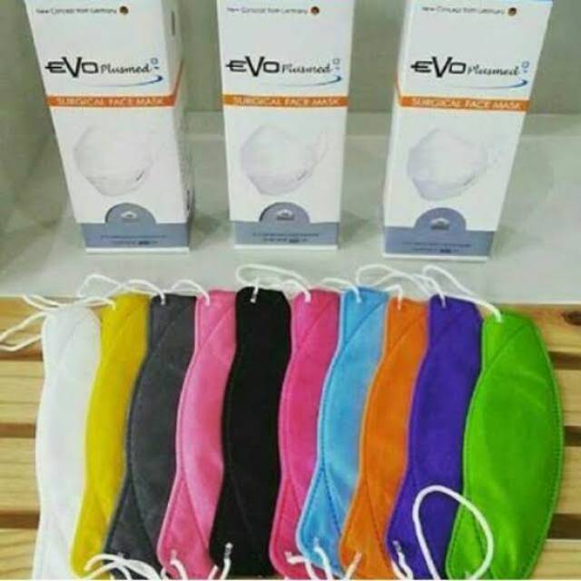 Jual Masker Evo PlusMed 4D Warna Surgical Face Mask Earloop (Original ...