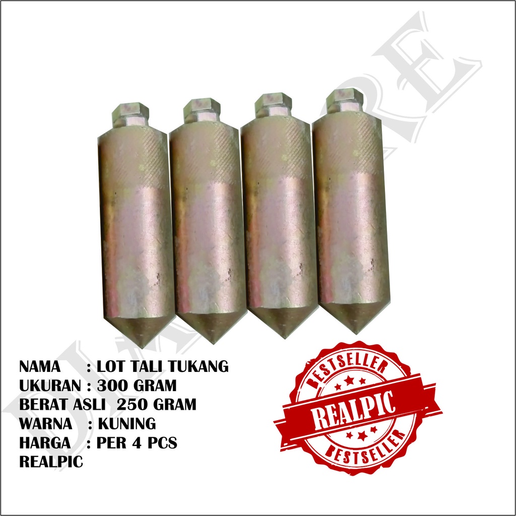 Jual 4 pcs elot lot tali tukang 300 gram kuningan istimewa unting ...