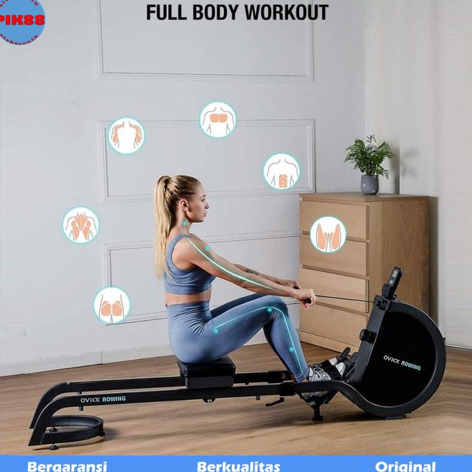 Jual Ovicx Magnetic Rowing Machine Foldable Indoor With Double Track ...