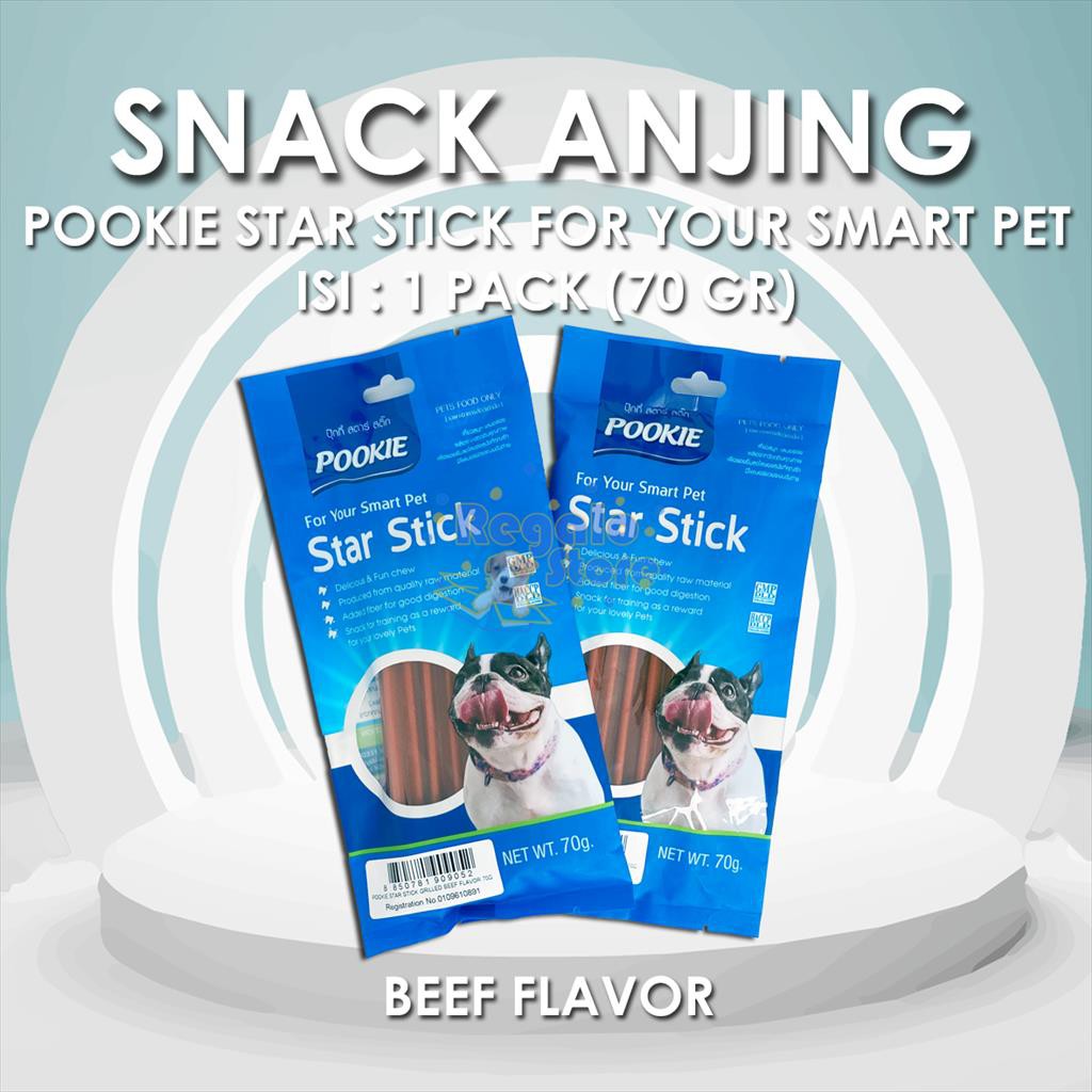 Jual SNACK ANJING POOKIE STAR STICK DENTAL SNACK 70 GR | Shopee Indonesia