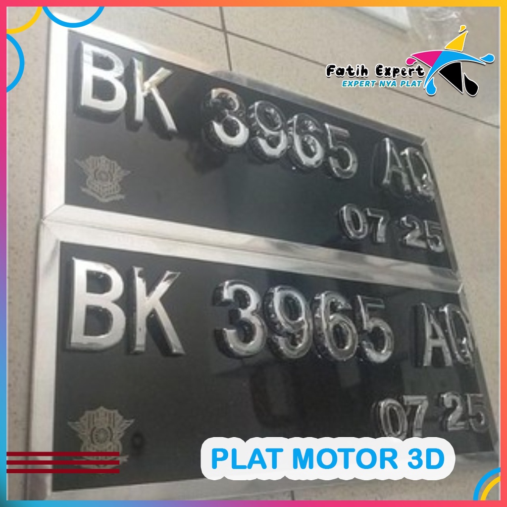 Jual Plat Sepeda Motor Timbul 3D | Shopee Indonesia