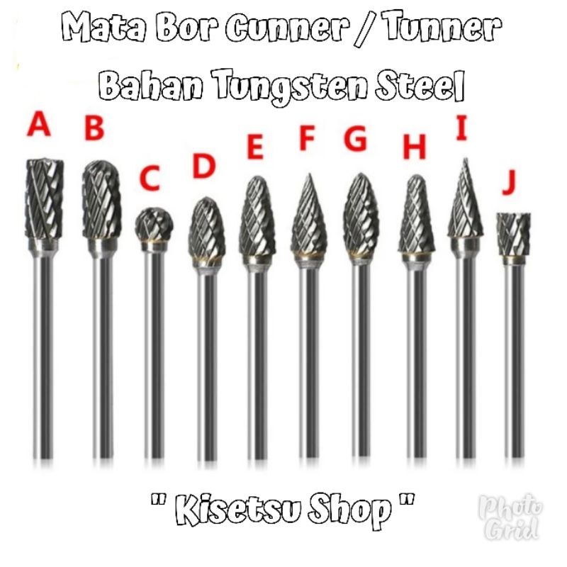 Jual MATA BOR CUNER TUNER BAHAN BAJA TUNGSTEN STEEL UNTUK KERAJINAN ...