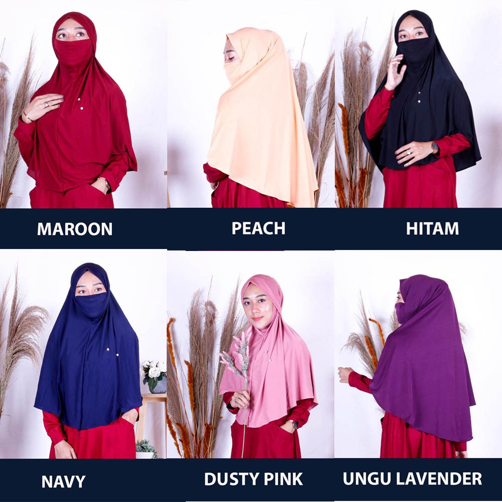 Jual Jilbab Masker / Hijab Masker / Jilbab Safety Mask / Hijmask ...