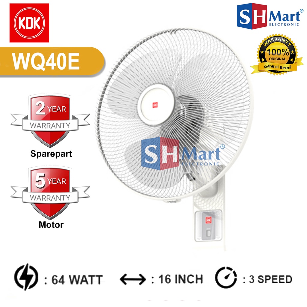 Jual KIPAS ANGIN DINDING KDK WQ-40E WALL FAN KDK WQ40E GARANSI RESMI ...