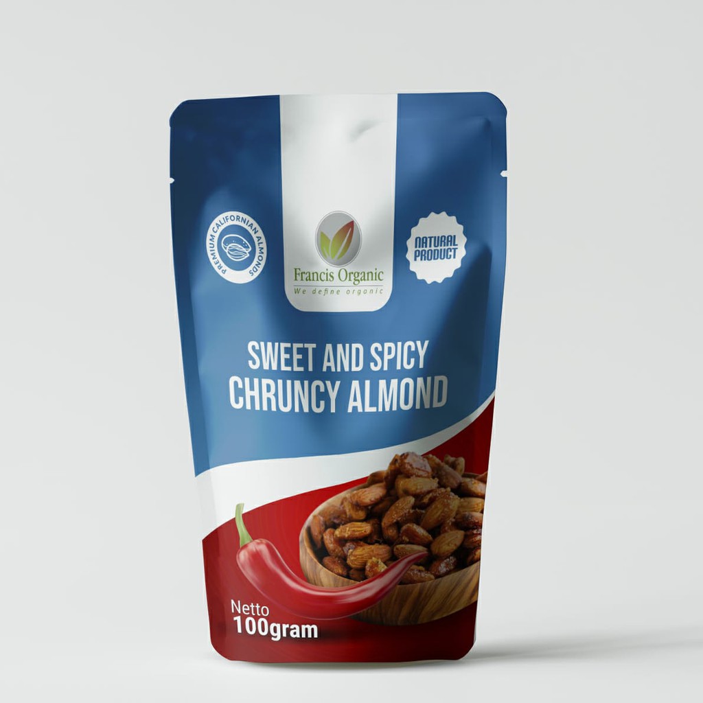 Jual Sweet and Spicy Crunchy Almonds - Pocket Size by Francis Organic ...