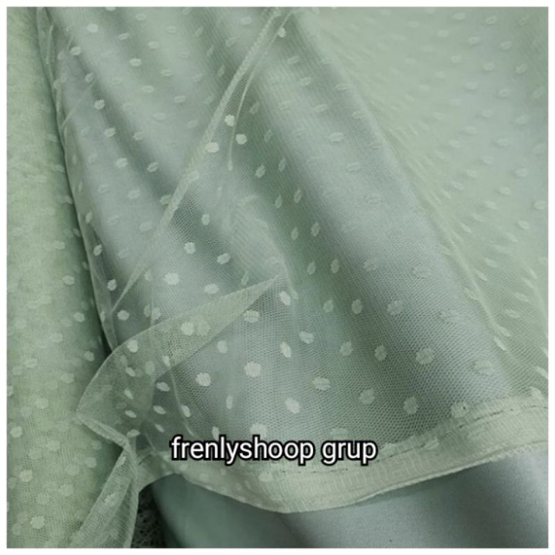 Jual Kain tile dot bintik halus / Bahan tulle polkadot bintik lembut ...