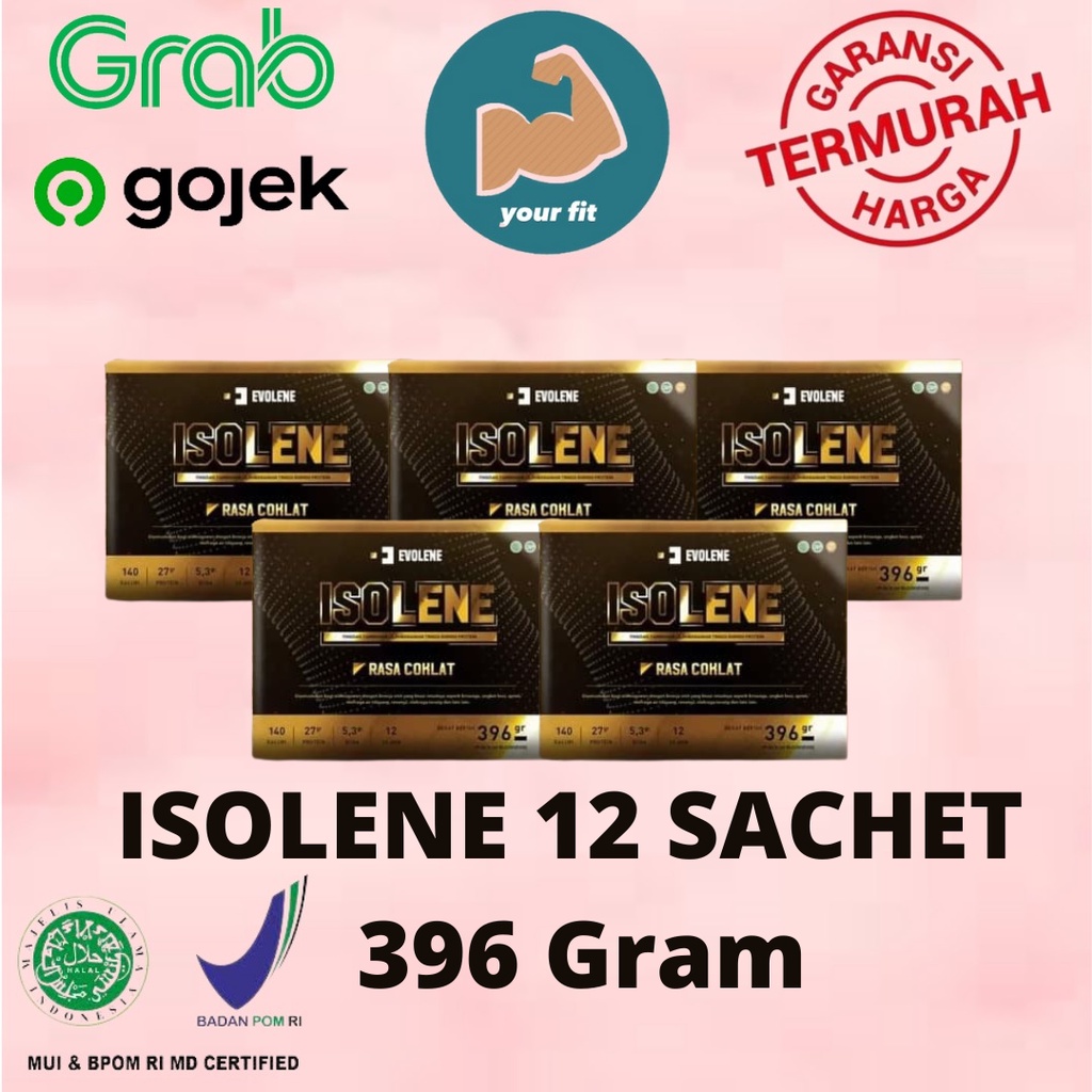 Jual (READY) ISOLENE EVOLENE 12 SACHET 396 GRAM WHEY ISOLATE EVOWHEY ...