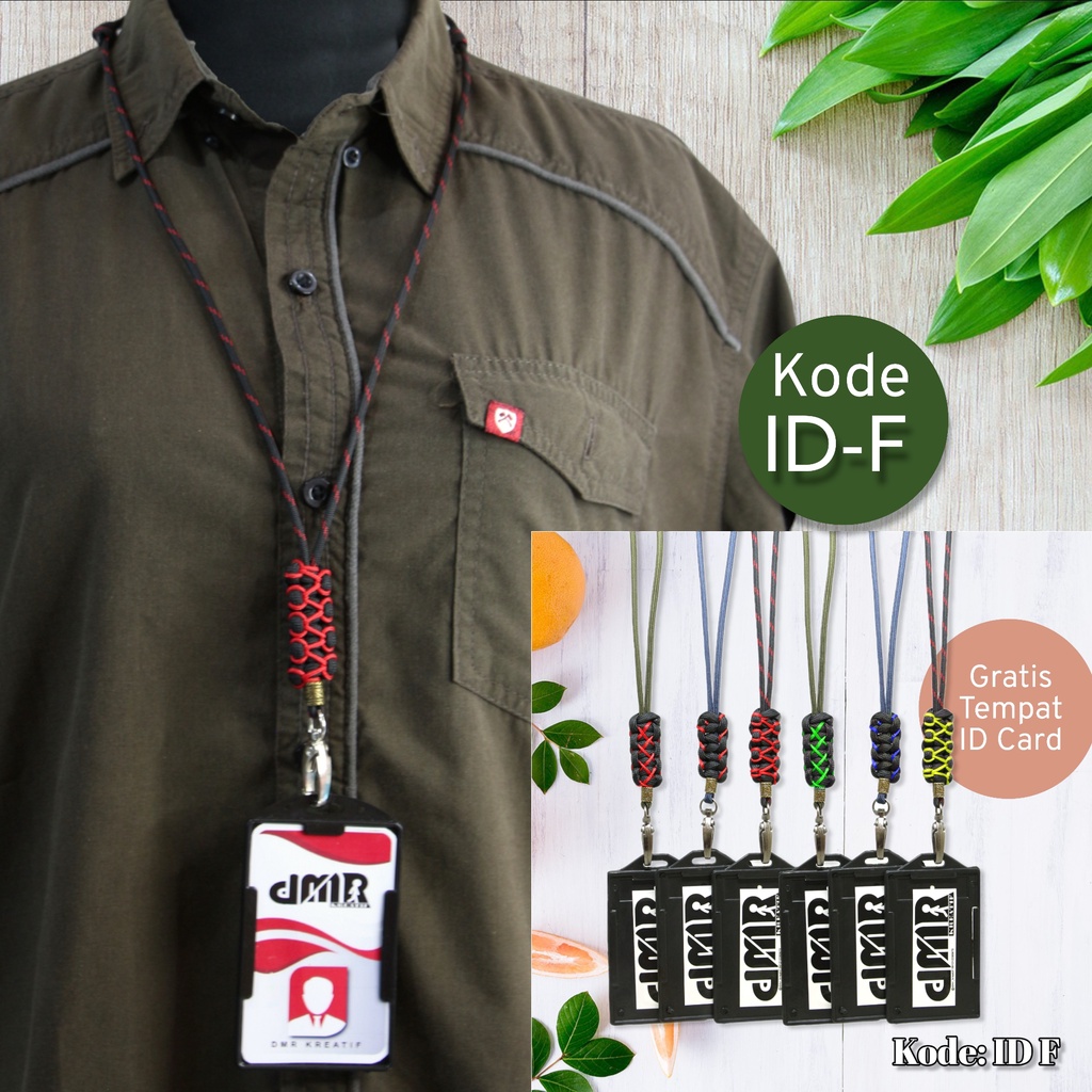 Jual Lanyard ID Card Paracord Name Tag Lanyard Strap Tali Handmade ...