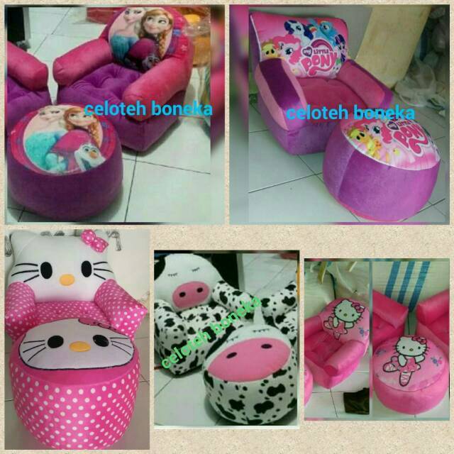 Jual Sofa anak / sofa karakter / sofa boneka / sofa 1/2 set / sofa set ...