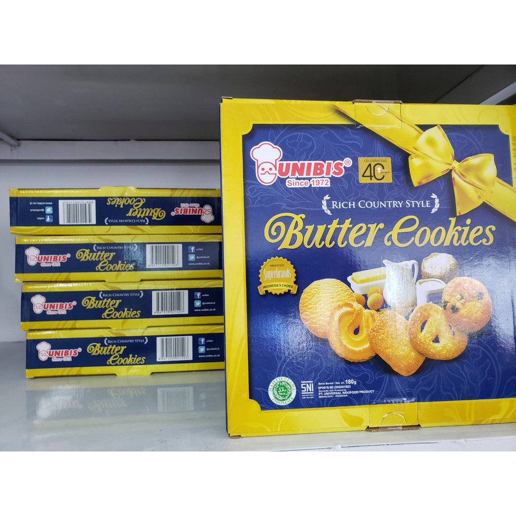 Jual Biskuit Unibis butter cookies festive 180 gr | Shopee Indonesia