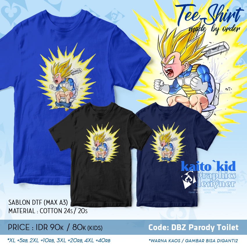 Jual Kaos DRAGON BALL PARODY SAIYAN TOILET PUP POOP Lucu Unik Anime ...