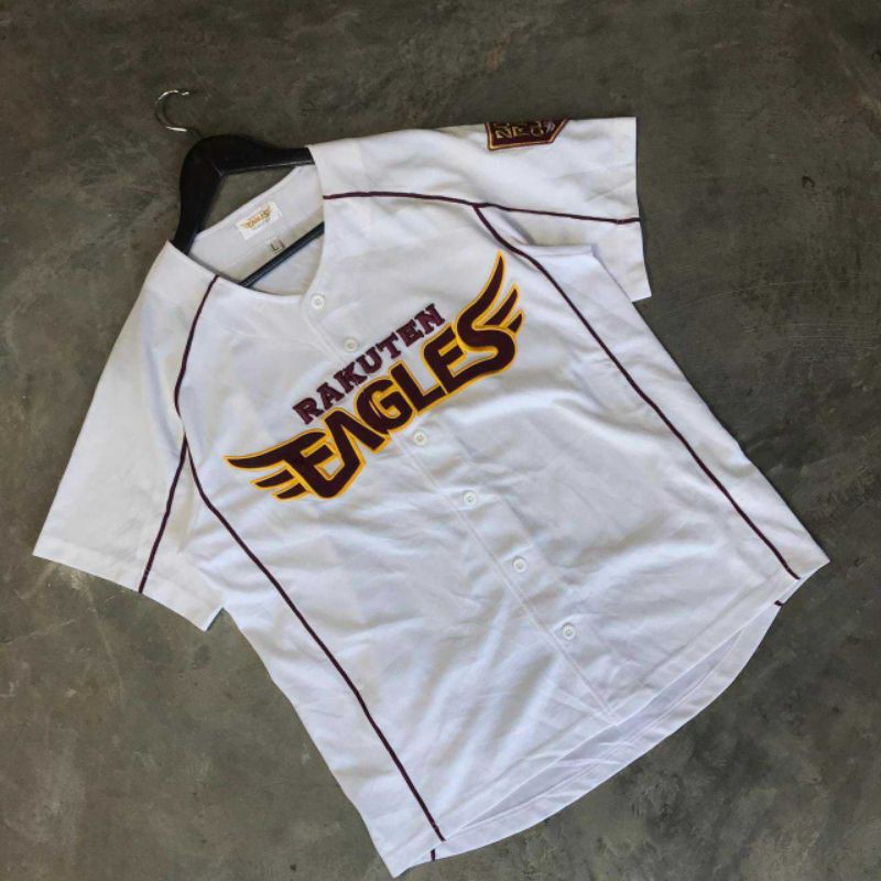 Jual Jersey Baseball Softball White Rakuten Eagles | Shopee Indonesia