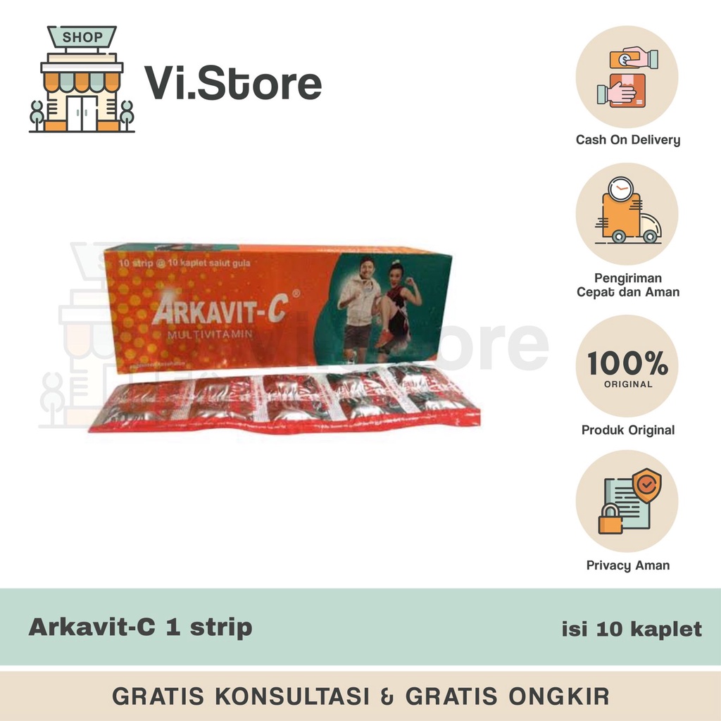 Jual Arkavit C 1 strip @10 kaplet | Shopee Indonesia