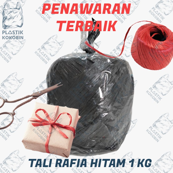 Jual TALIA RAFIA 1 KG HITAM | Shopee Indonesia