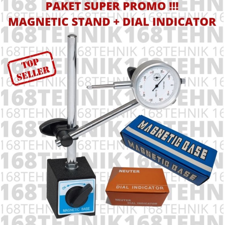Jual DIAL INDICATOR MAGNETIC STAND BASE DAN DIAL INDICATOR / MAGNET ...