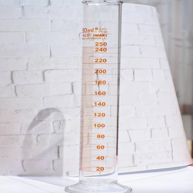 Jual Measuring Cylinder 250 ml | Gelas ukur 250 ml IWAKI PYREX | Shopee ...