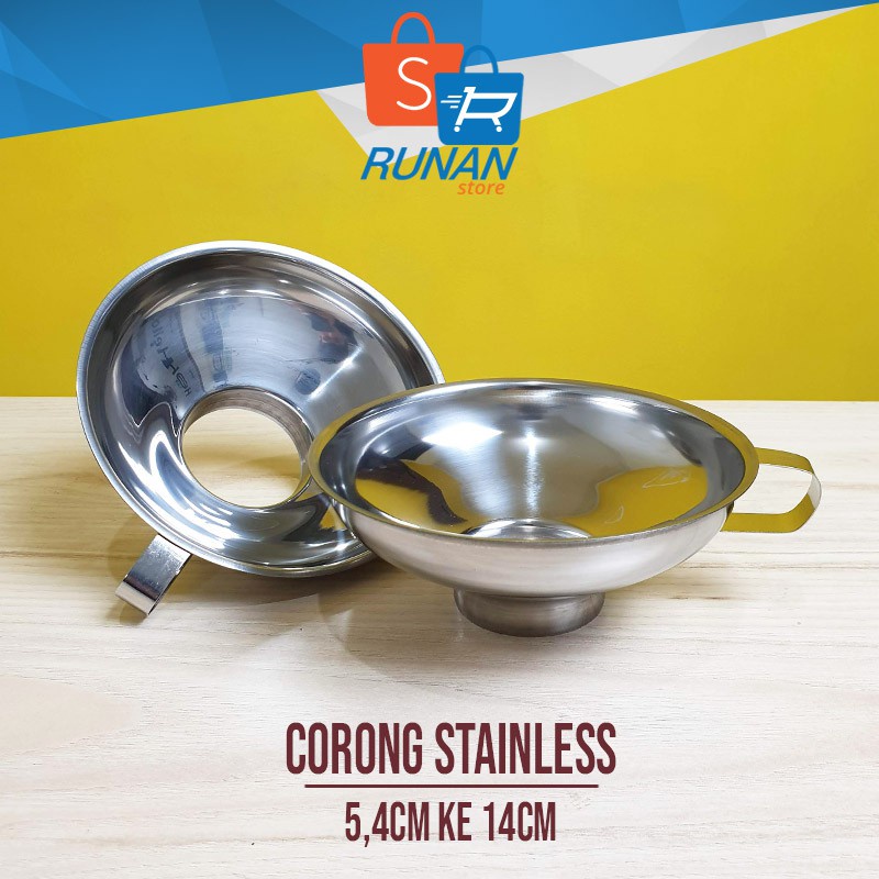Jual Corong Stainless Besar 14cm 45mm Selai Funnel Makanan Corong Kopi ...