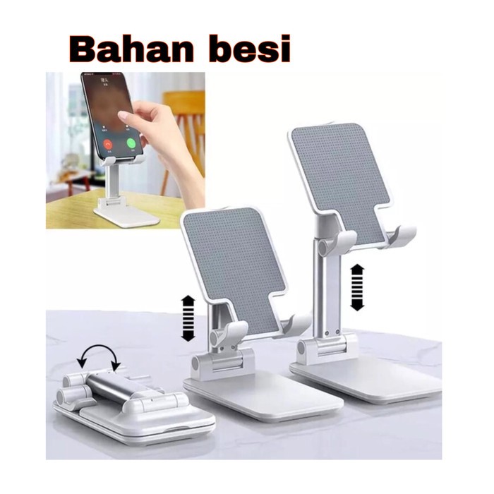 Jual PHONE STAND HP LIPAT UNIVERSAL BAHAN BESI FOLDABLE PHONE HOLDER ...