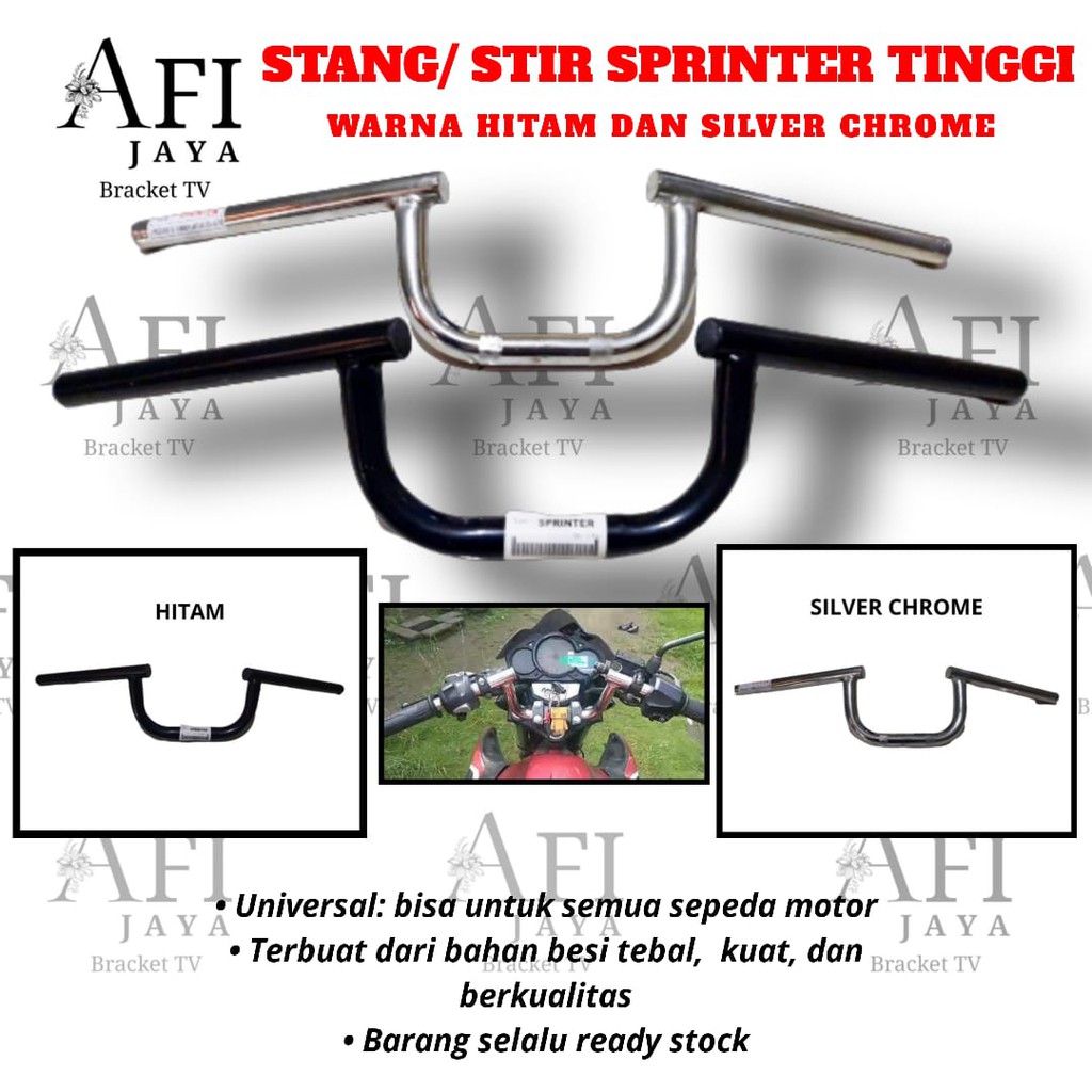 Jual STANG STIR SPRINTER CHROME TINGGI TEBAL- STANG STIR VIXION CB ...