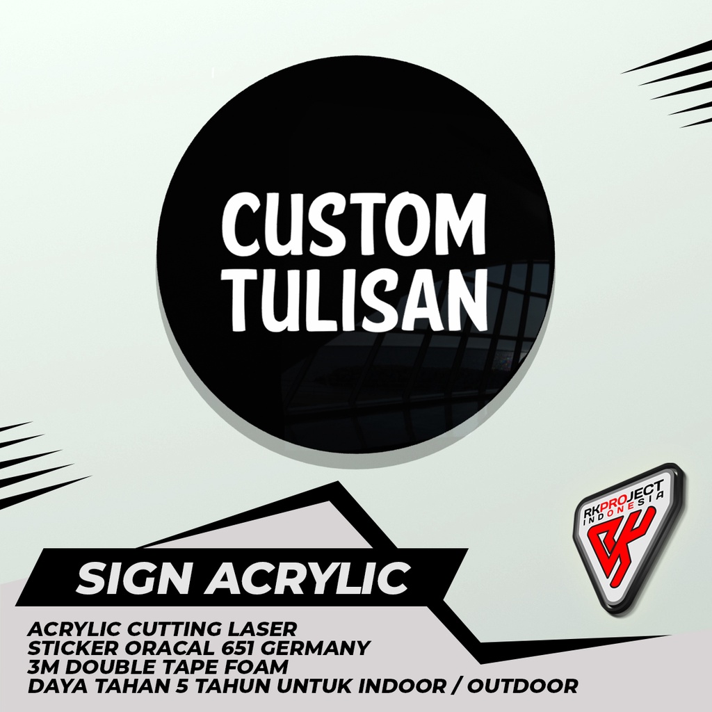 Jual SIGN BOARD AKRILIK BULAT CUSTOM TULISAN | Shopee Indonesia