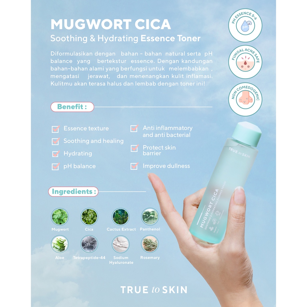 Jual True to Skin - Mugwort Series (Cica Essence Toner/ Tripeptide ...