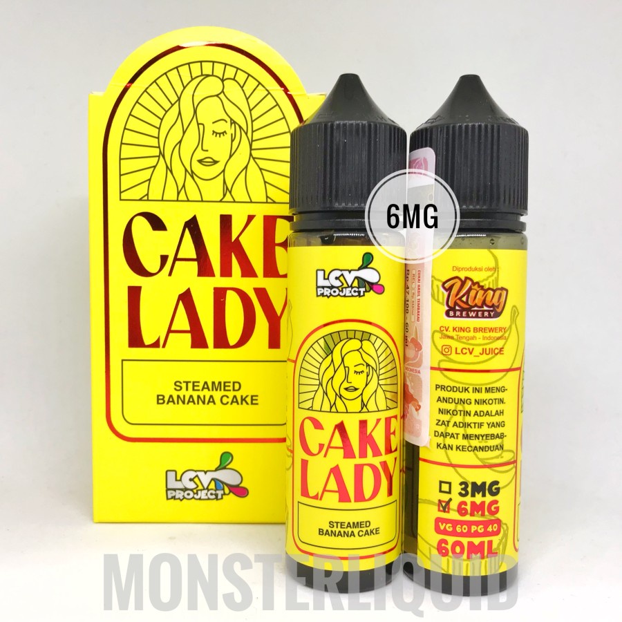 Jual CAKE LADY STEAMED BANANA CAKE BY LCV PROJECT 6MG 60ML (SATUAN) | Shopee Indonesia