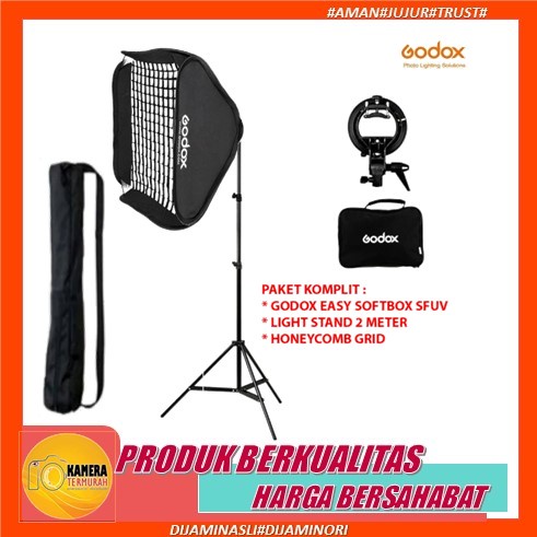 Jual Softbox Godox S2 SGGV 80X80 Flash Bracket Bowens Mount with Grid ...