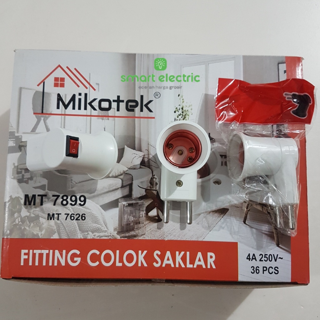 Jual Fitting Colok Saklar Mikotek Fitting Lampu Tidur Orenchi Tahan ...