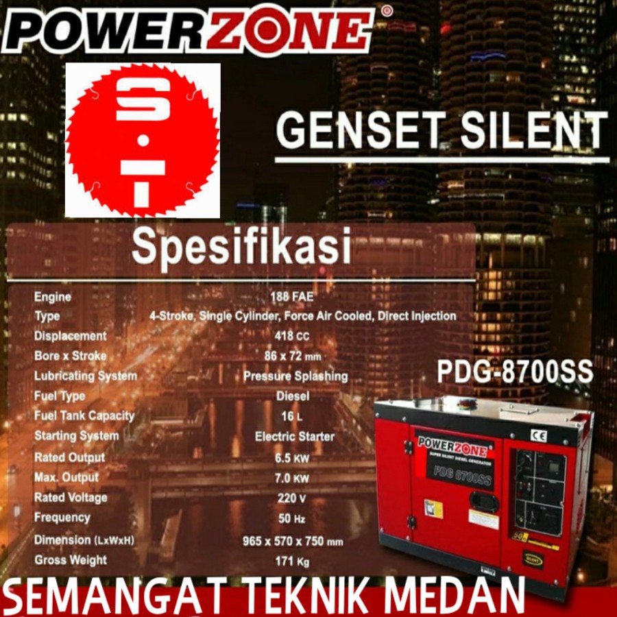 Jual PDG-8700SS GENSET GENERATOR LISTRIK SILENT SOLAR 7000 WATT ...