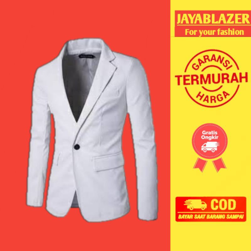 Jual jas putih/jas resmi/jas formal/jas sekolah/jas kantor/jas wisuda ...