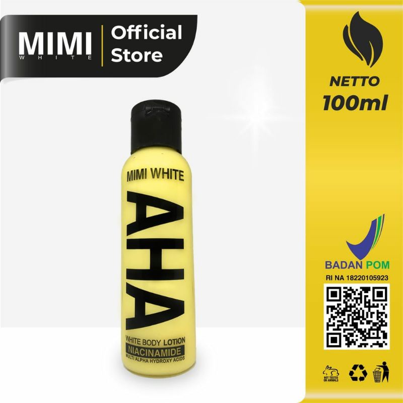 Jual HB MIMI WHITE AHA WHITENING BODY LOTION NIACINAMIDE BPOM | Shopee ...