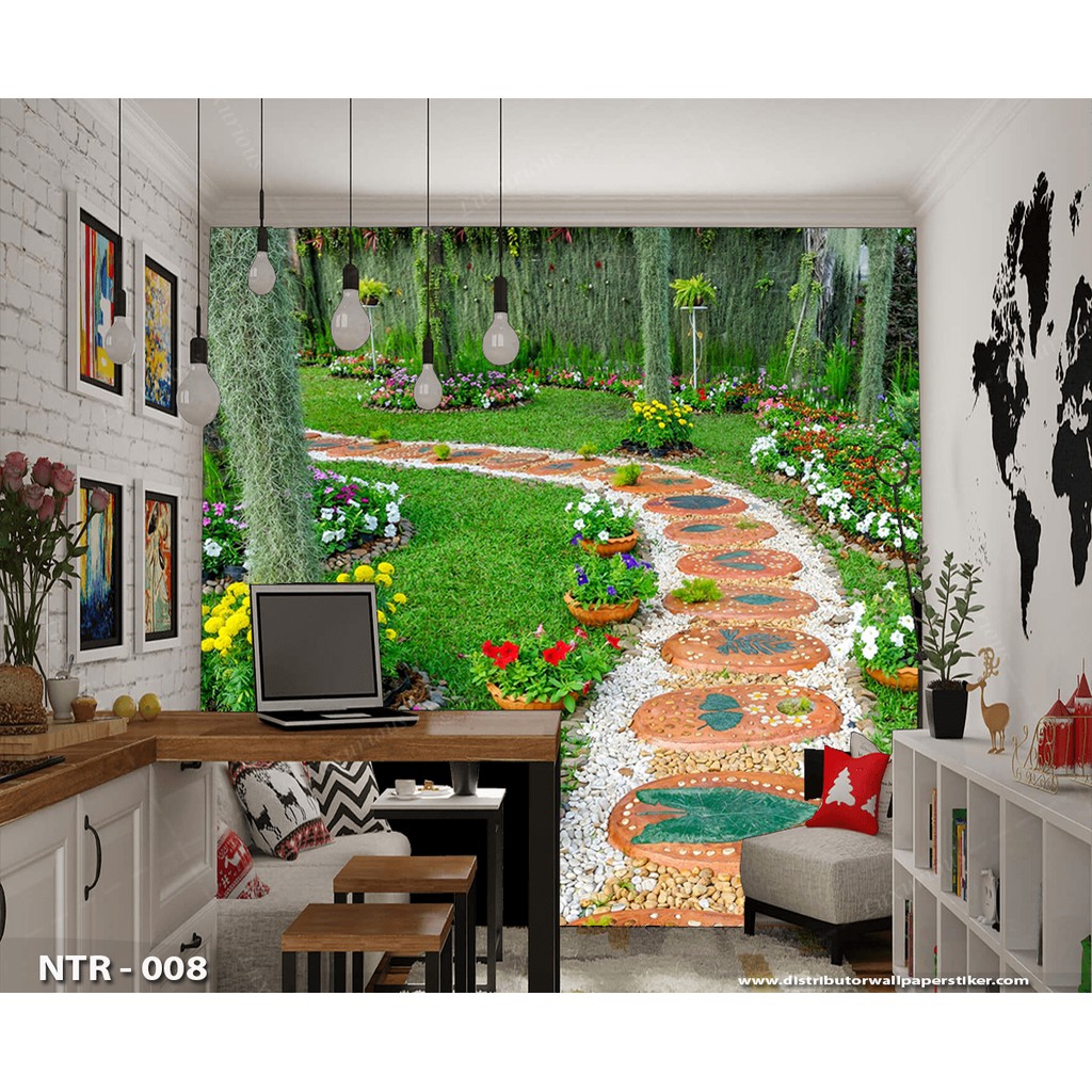 Jual Wallpaper dinding 3D Wallpaper lavender Wallpaper pemandangan ...