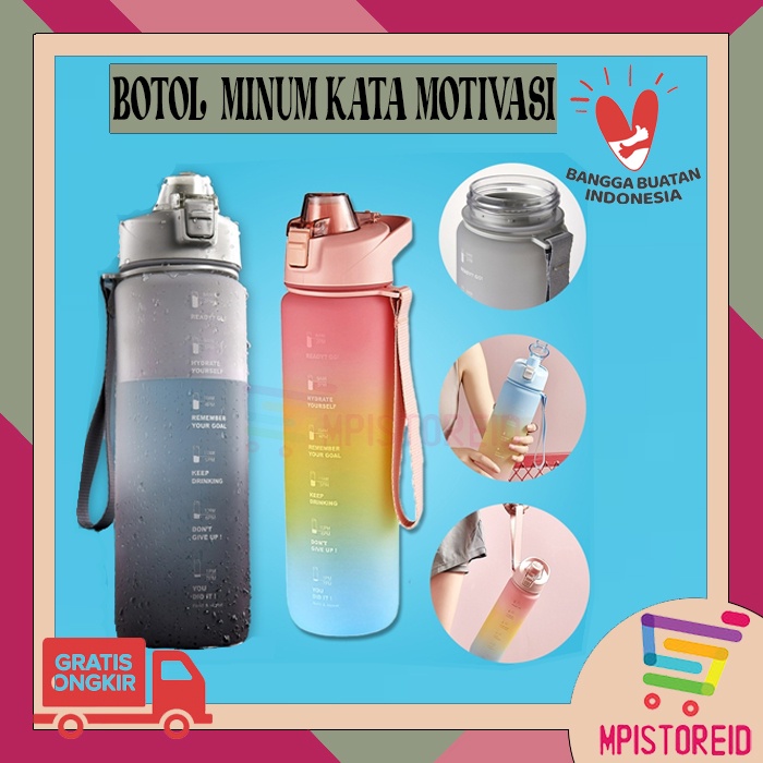 Jual Botol Minum Kata Kata Motivasi dengan Penanda Waktu Kapasitas ...