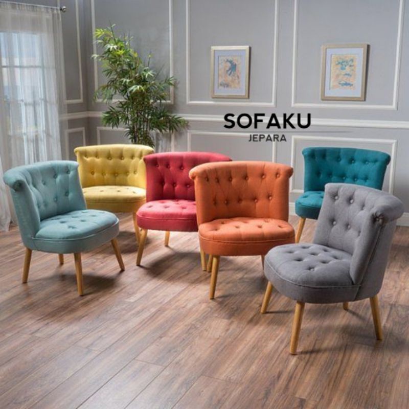 Jual sofa unik sofa single dudukan satu sofa cantik kekinian sofa cafe ...