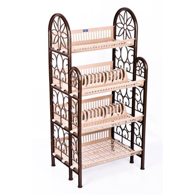 Jual Rak Piring Plastik Susun 4 Sekat Berdiri | Shopee Indonesia