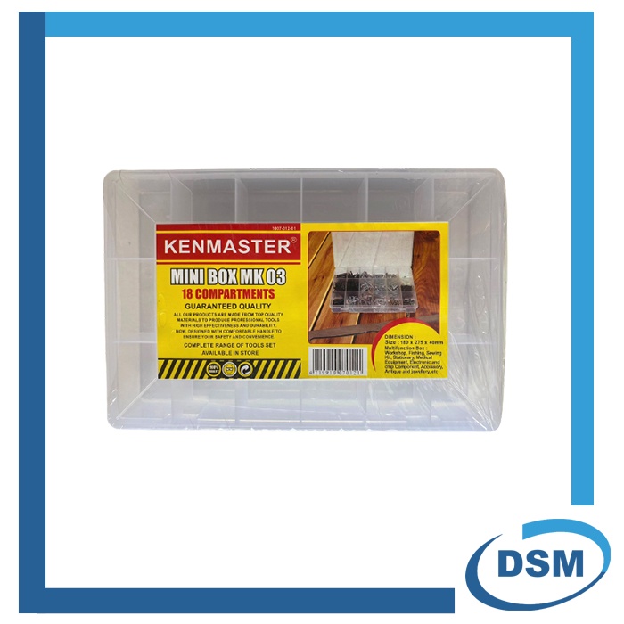 Jual KENMASTER MK 03 - MINI TOOL BOX PLASTIK 18 SLOT KOTAK KOMPONEN ...