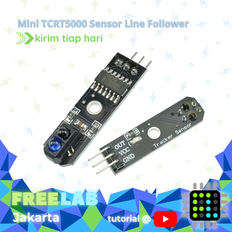 Jual Mini Sensor TCRT5000 IR Line Follower TCRT 5000 3 Pin Out Digital ...