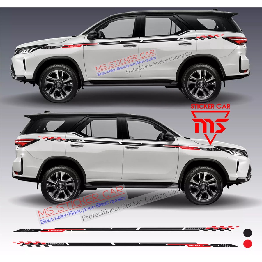 Jual sticker mobil toyota fortuner sport list cutting stiker fortuner ...