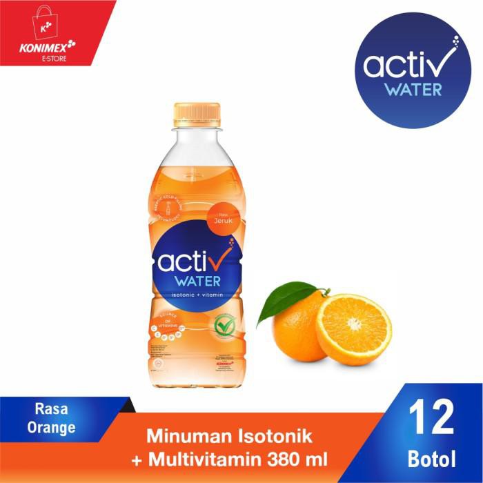 Jual ACTIV WATER ORANGE MINUMAN ISOTONIK+MULTIVITAMIN BOTOL 380 ML ISI ...