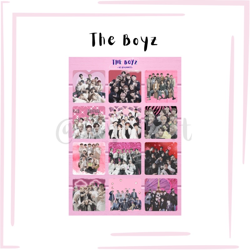 Jual THE BOYZ STICKER DECO CORE AESTHETIC STIKER PINK KISS CUT A6 ...