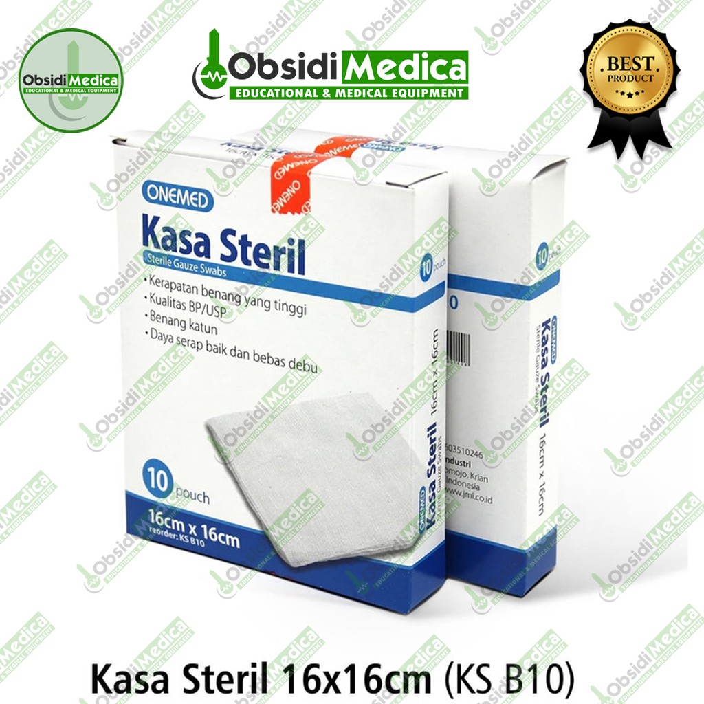 Jual Kasa Hidrofil Perban Steril Onemed 16 x 16 cm 10pcs Sterile Gauze ...