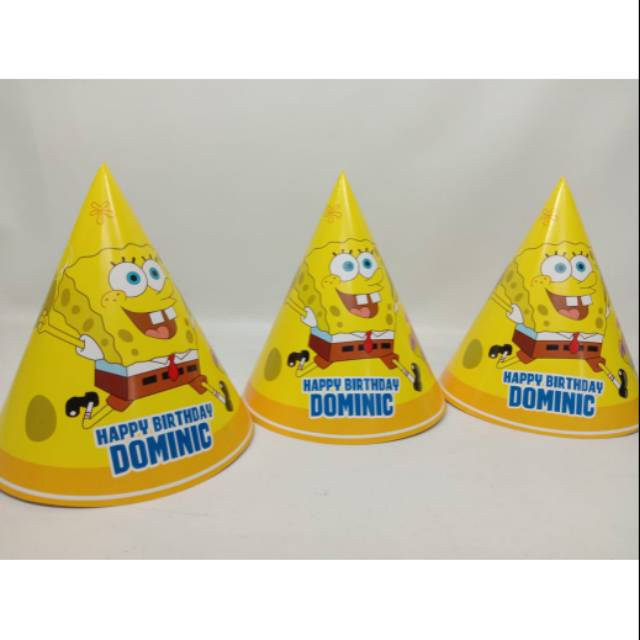 Jual Topi Kerucut Spongebob / Birthday Hat Spongebob | Shopee Indonesia