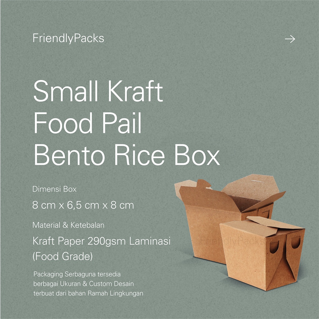 Jual Food Pail Bento Rice Box / Kotak Bento / Kemasan Dus Nasi | Shopee ...